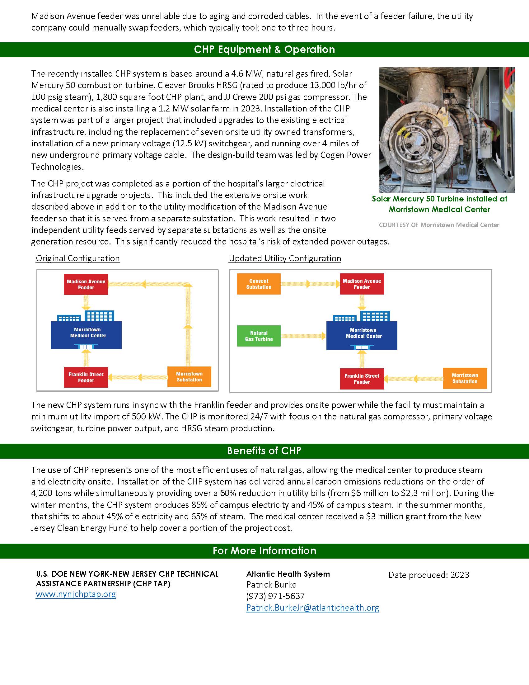 Morristown Medical Center CHP Project Recognized - PWI Engineering